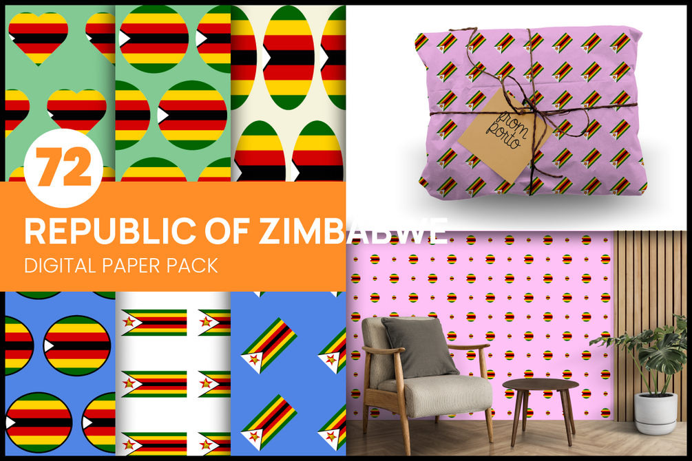 Republic of Zimbabwe Seamless Patterns