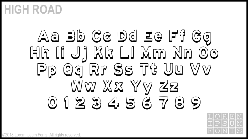 High Road Font by Lorem Ipsum Fonts
