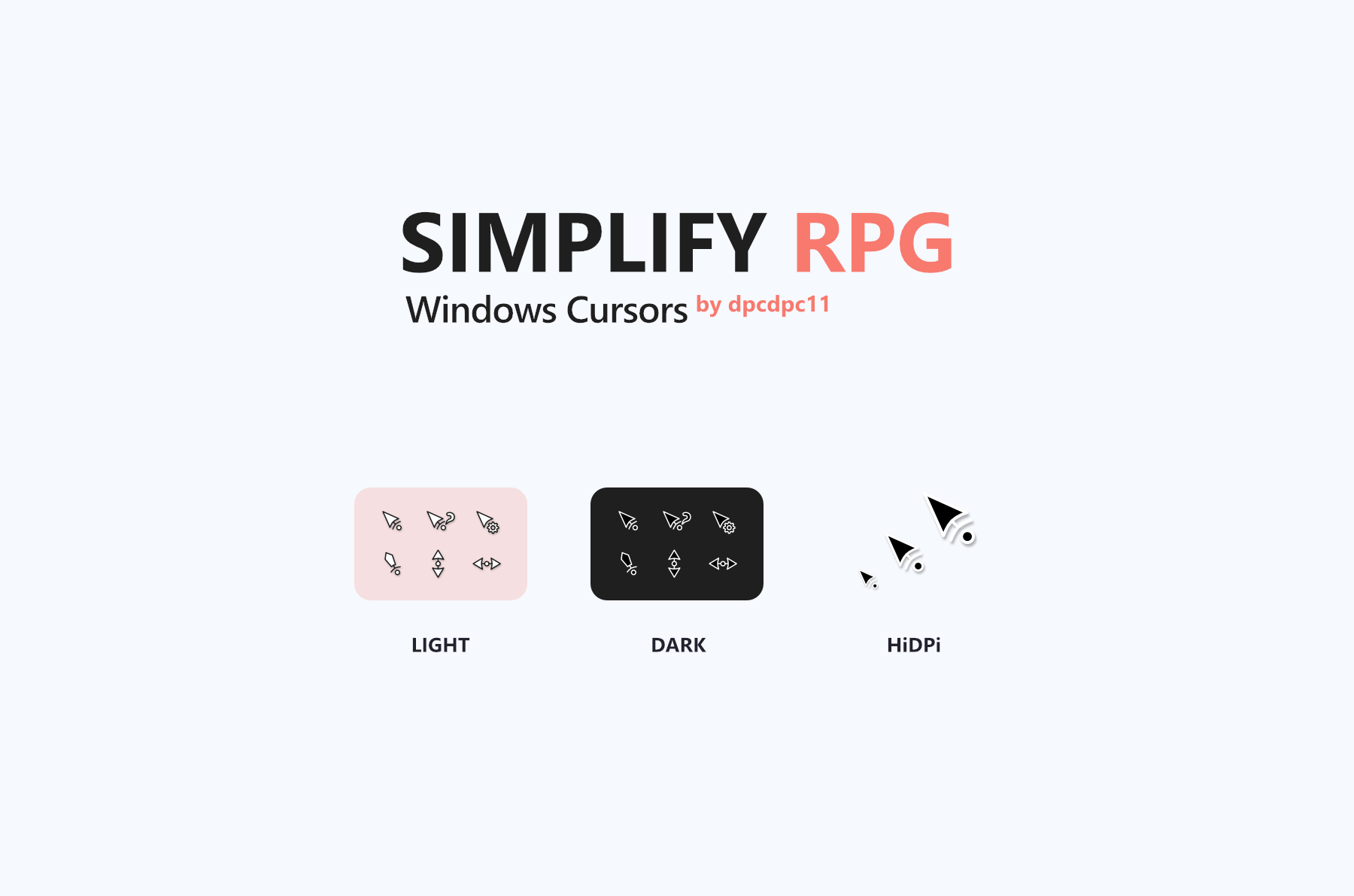 Simplify RPG - A Cursor Pack for Gamers! - dpcdpc11