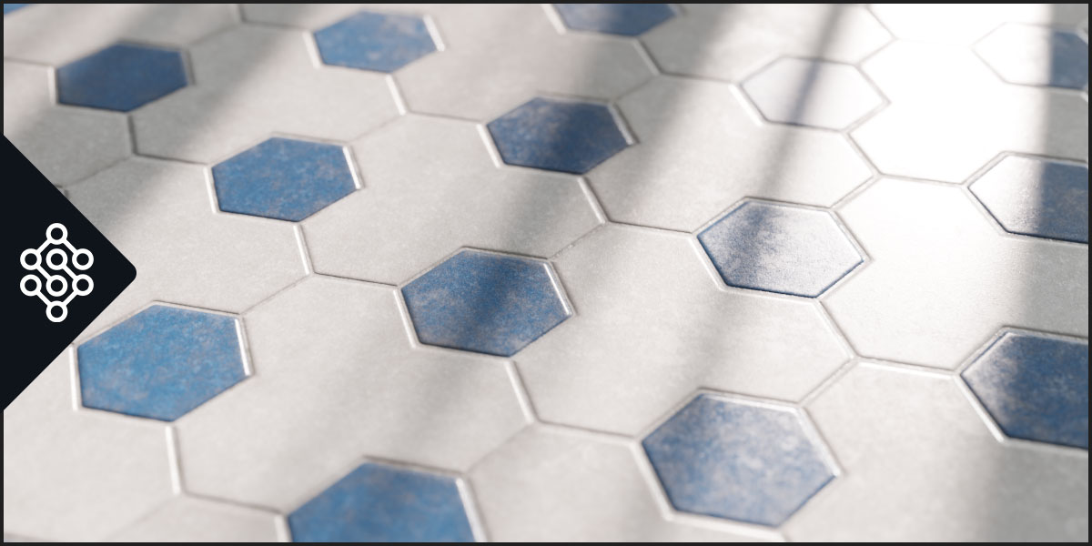 Procedural Mixed Tri Hex Tiles Material for Blender 3D