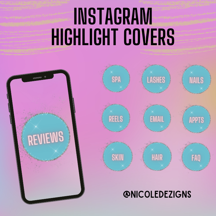 Pink/Turquoise Instagram Highlights