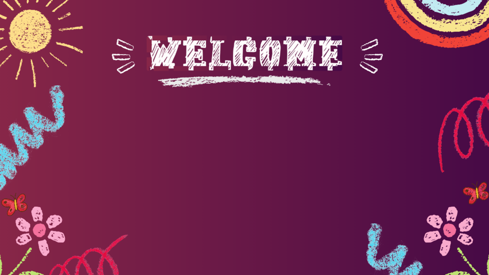 Colorful Illustrative Chalk Board Zoom Background