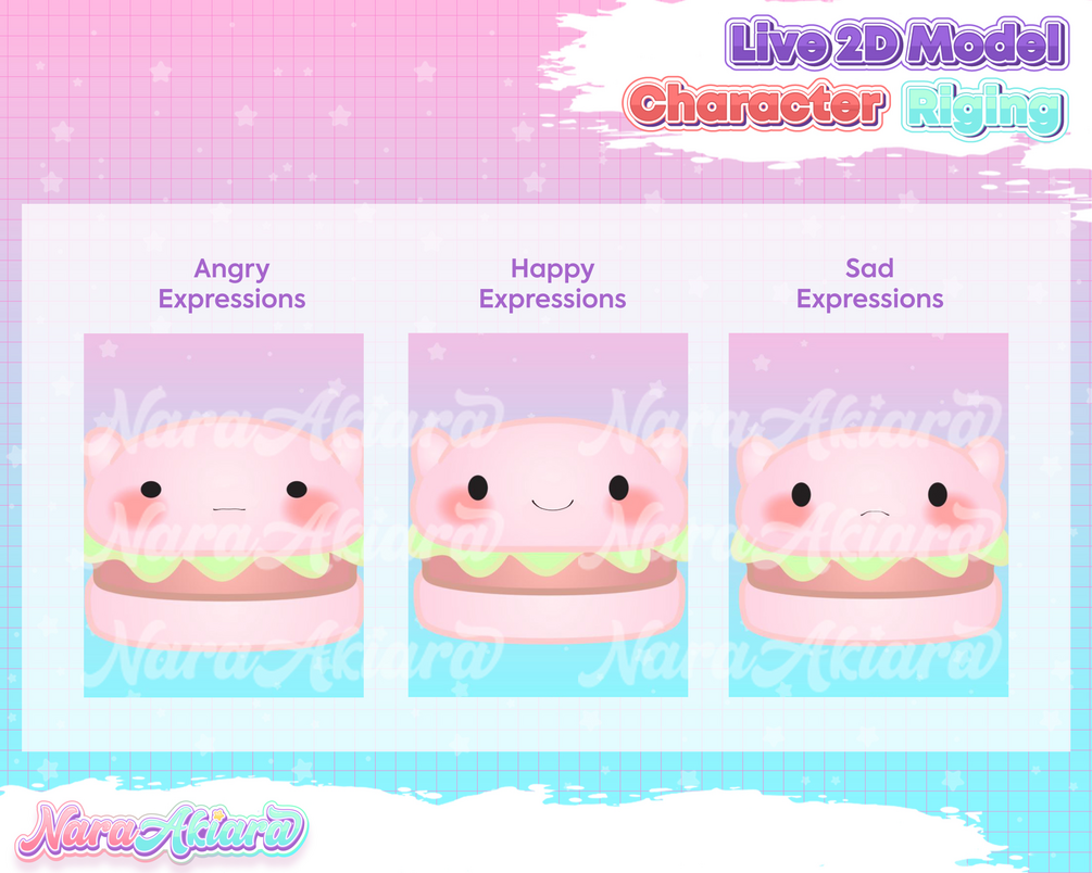 Live2d Vtuber Kawaii Burger