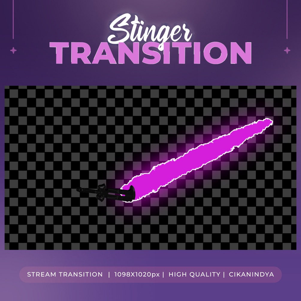 Animated Stinger Transition Neon Saber | High-Tech Blade Animation for ...
