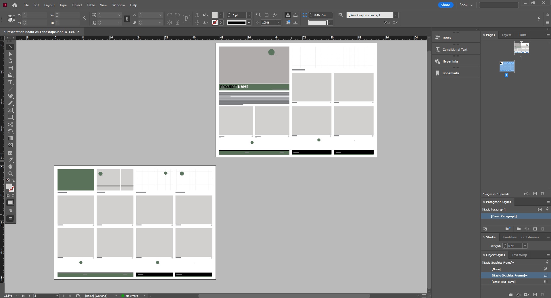 Architectural Presentation Board Template