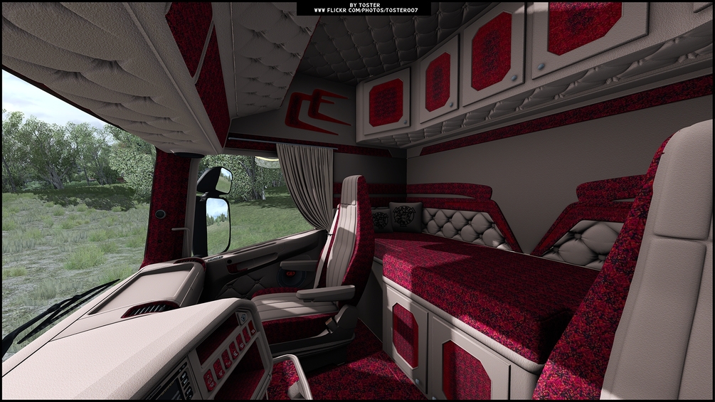 Interior Scania RJL RED HOLLAND ETS 2 #17