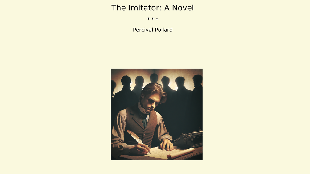 The Imitator: A Novel