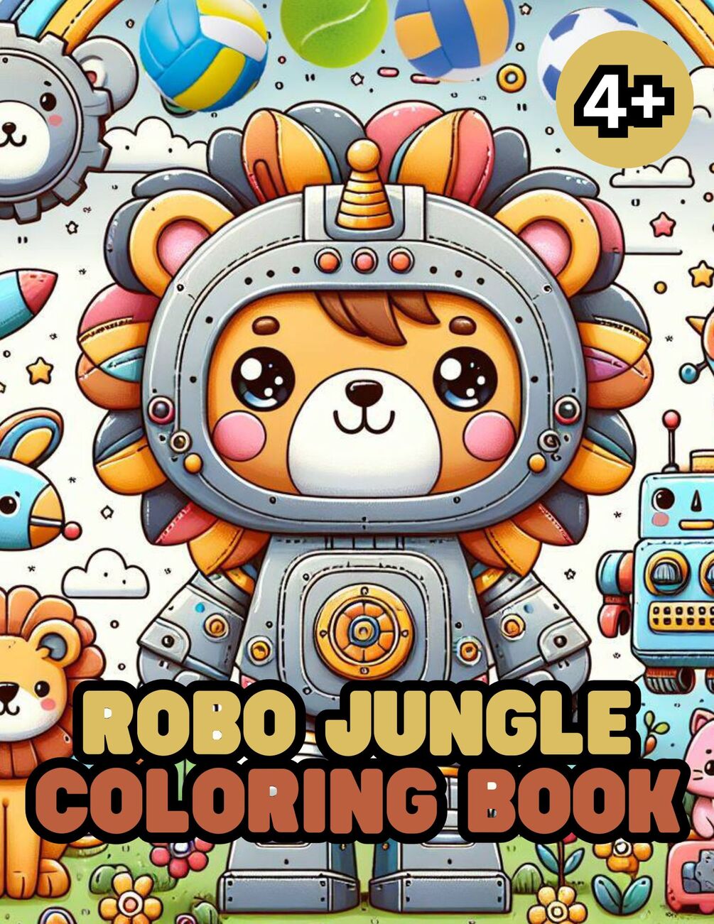 Robo Jungle Coloring Book For Kids