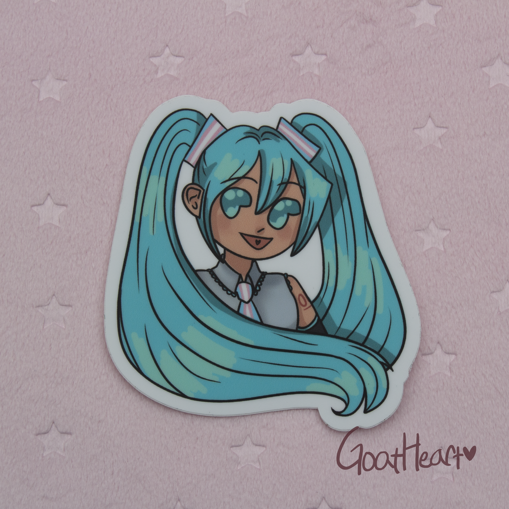 Trans flag miku sticker