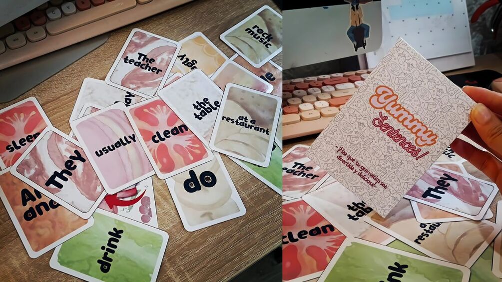Yummy Sentences Card Game