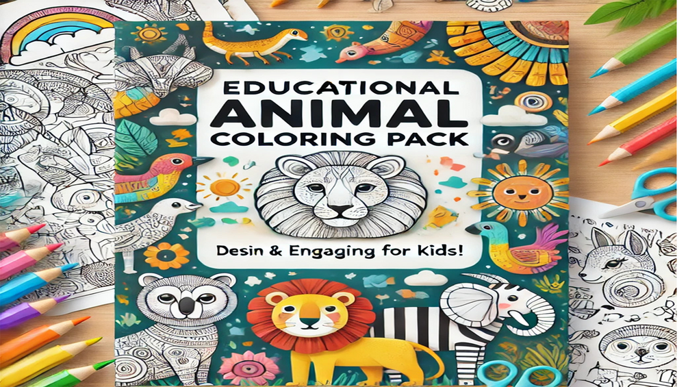 Educational Animal Coloring Pack – Fun & Engaging Designs for Kids!