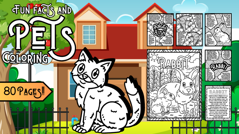 Fun Facts And Pets Coloring For Kids - FREE Printable!