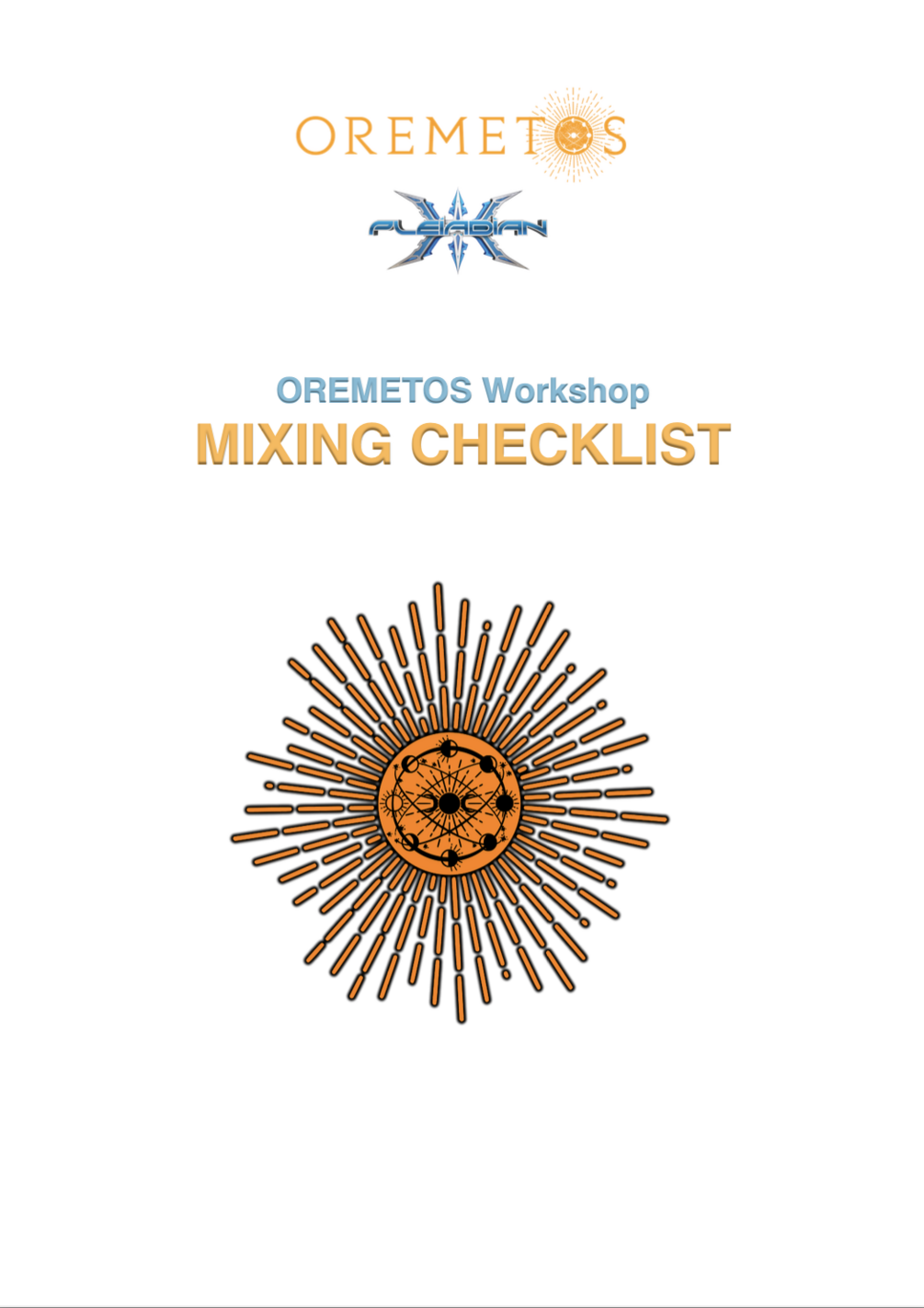 OREMETOS Workshop: MIXING CHECKLIST (E-book)