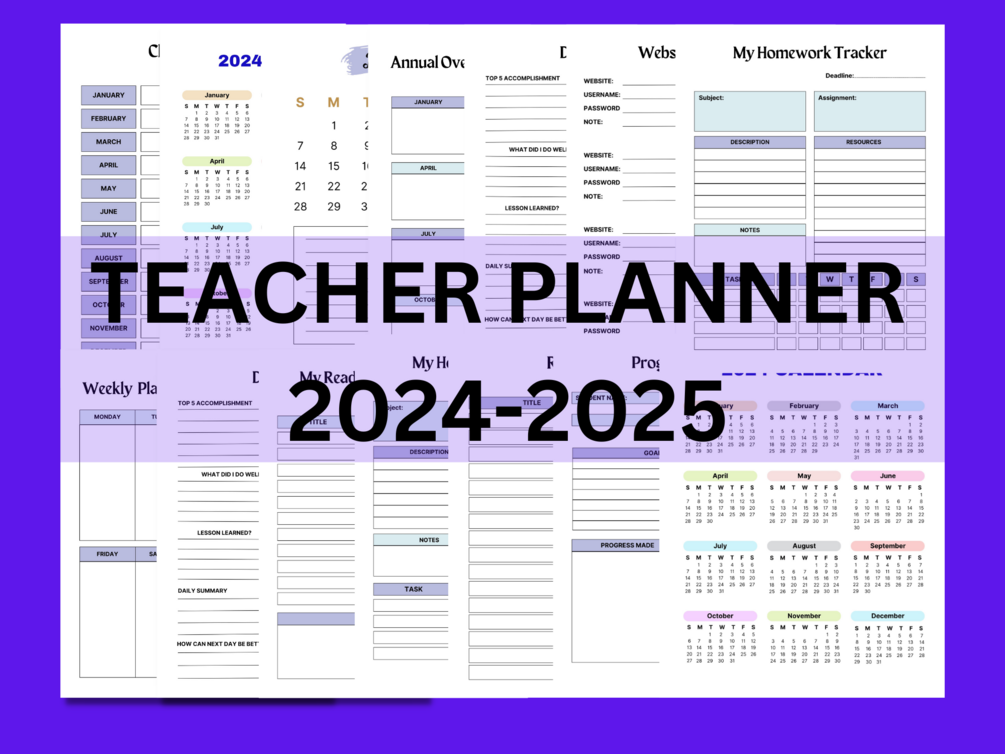 2024-2025 Teacher Planner | Lesson planner Pdf| Classroom Roster ...