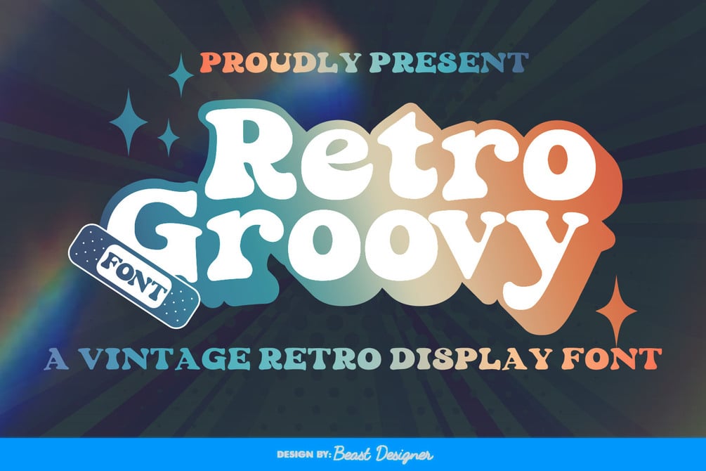 Cooper Black Alternatives | Retro Groovy Script Font | Retro Funky Font ...