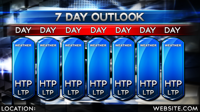 7 Day Forecast Template #1