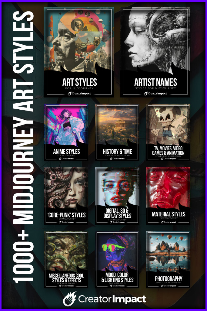 Midjourney Styles Pack - Over 1000 Styles!
