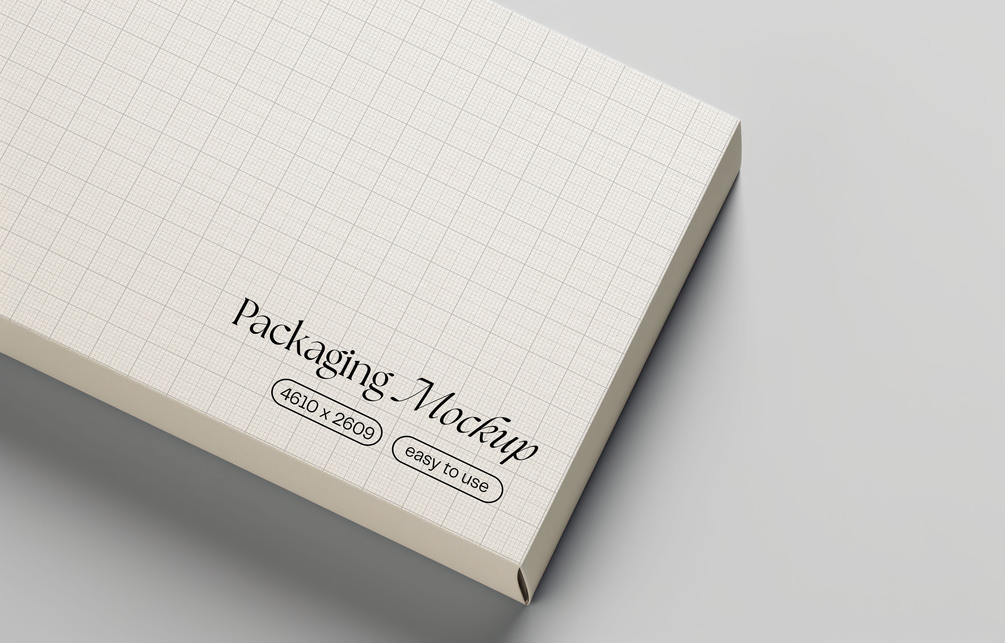 Minimalist Packaging Box Mockup / #57
