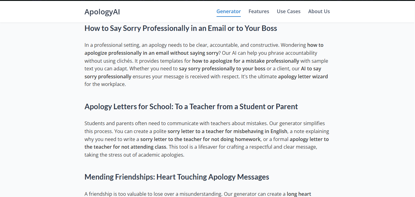 AI Apology Generator: Instantly generate personalized and impactful ...