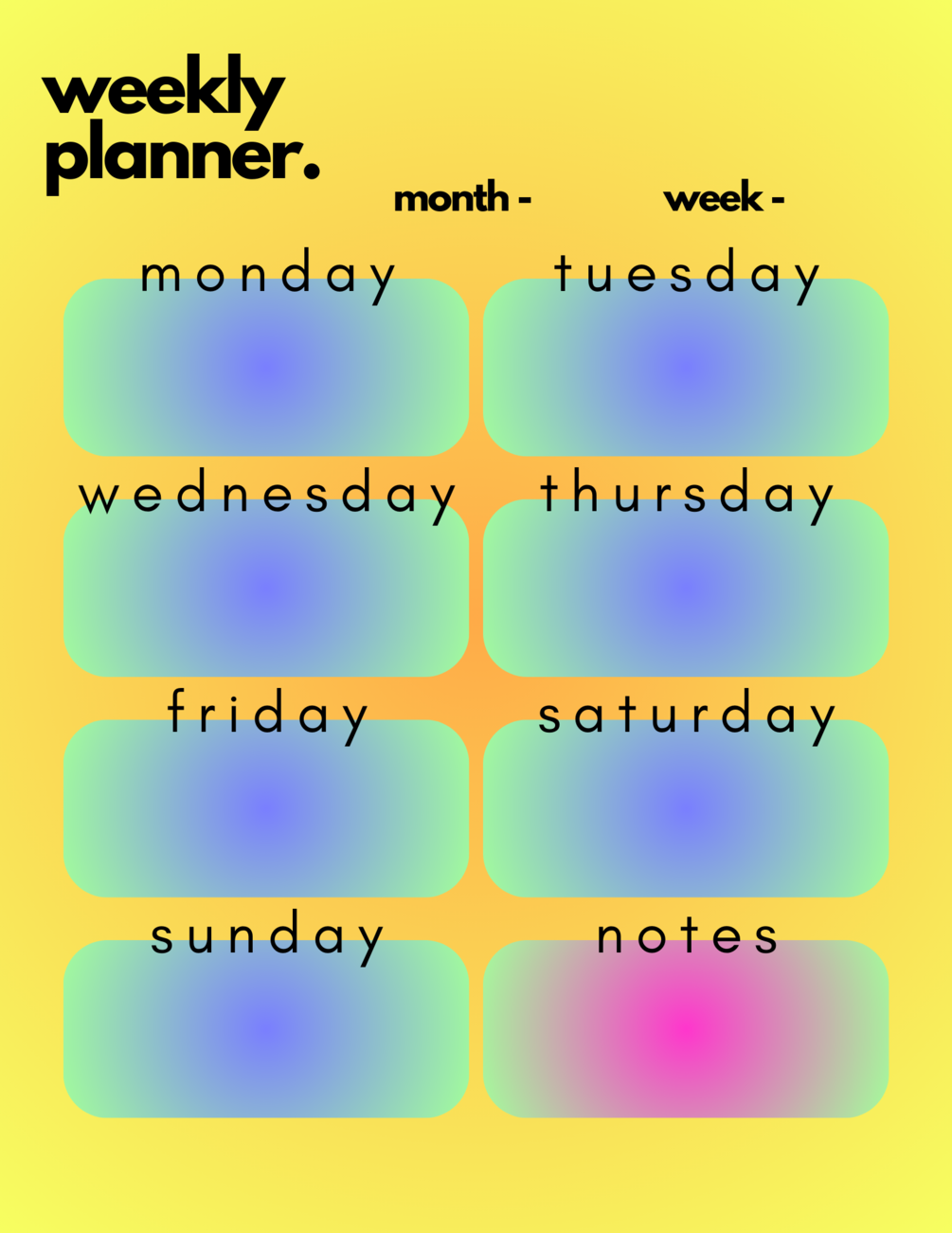 Gradient Weekly Planner 1.0