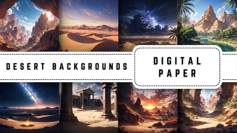 Desert Digital Paper Backgrounds