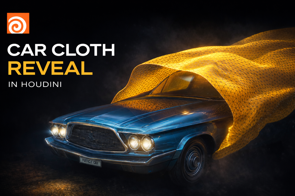 Cloth Reveal Simulation in Houdini [HIP PROJECT FILE]