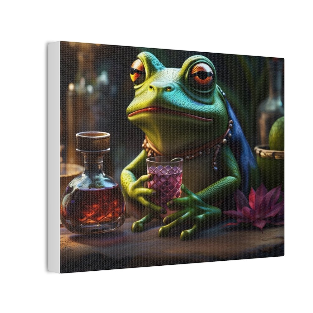 Sip & Croak: Frog with a Glass of Wine