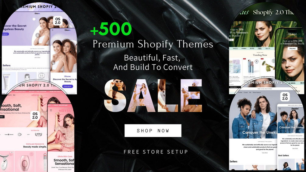 500+ Premium Shopify Themes Bundle for Every Niche