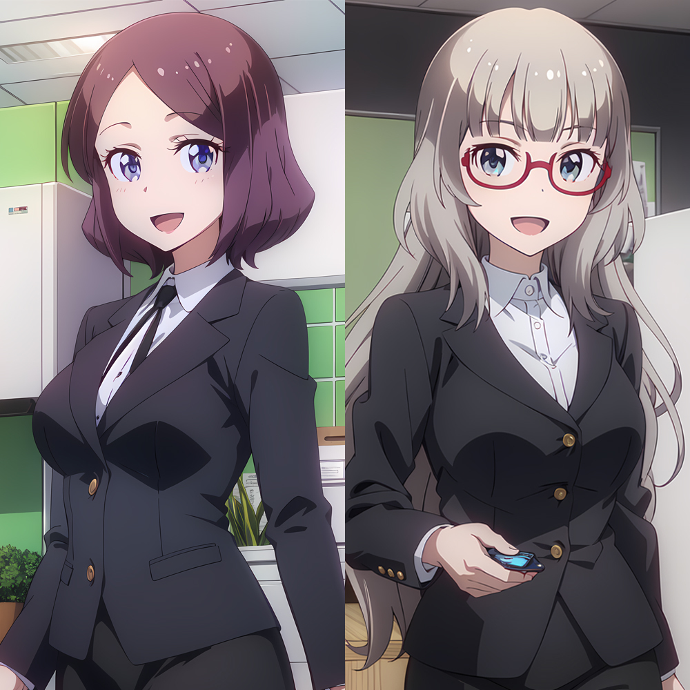 Toyama Rin & Hazuki Shizuku (New Game!)