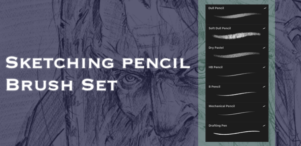 Pencil Sketch Brush Set