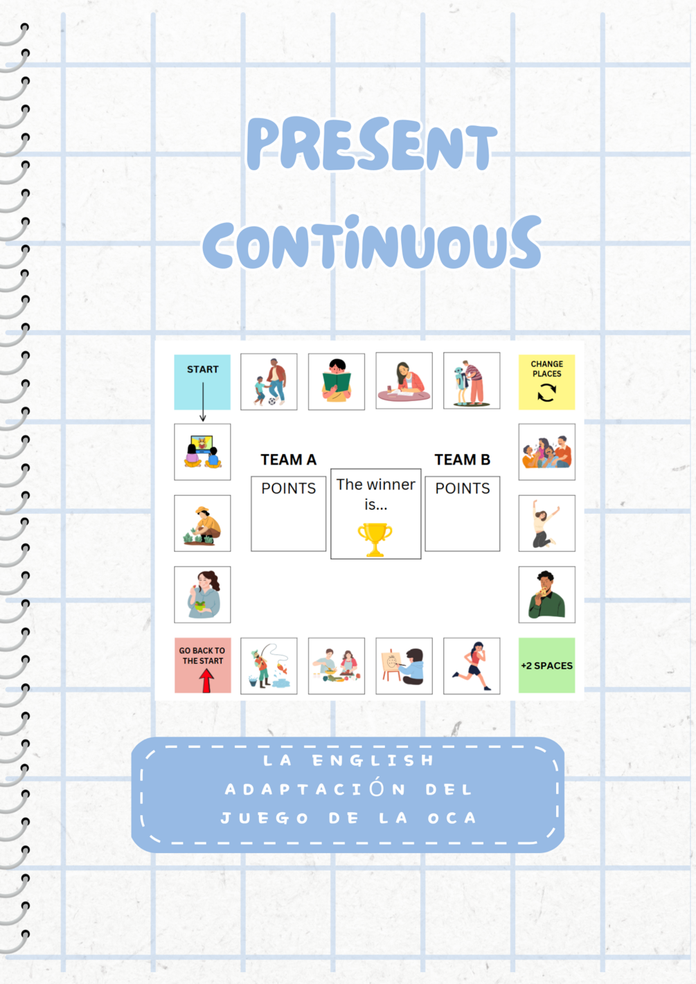 Present Continuous board game