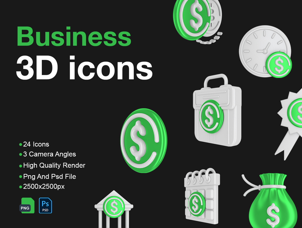 Business 3D Icons