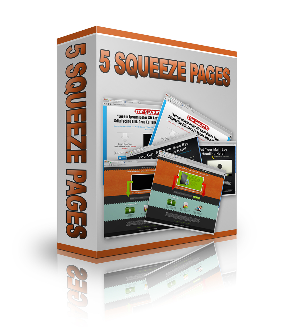 5 nuovissime Squeeze Pages + Video Squeeze Pages Altamente Professionali