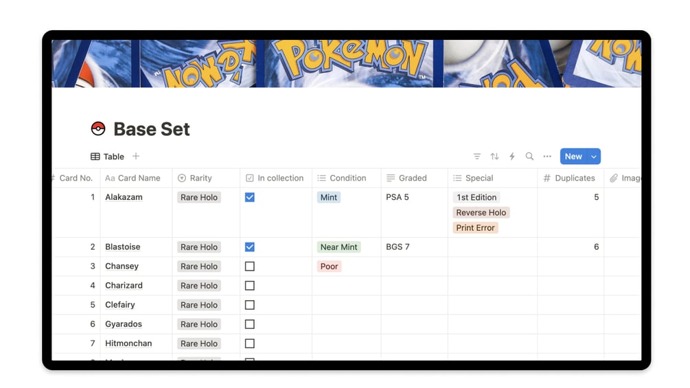 Notion Pokémon TCG Base Set Card List