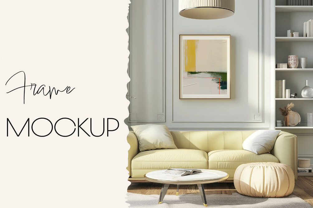 RETRO Parisian Salon Frame Mockup