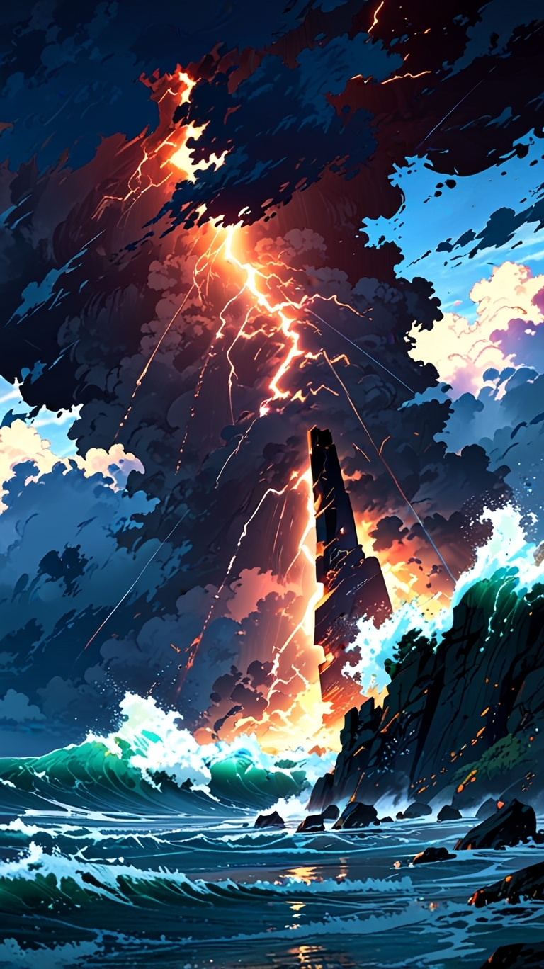 Epic Stormy Seascape Digital Art | Animated Wallpaper