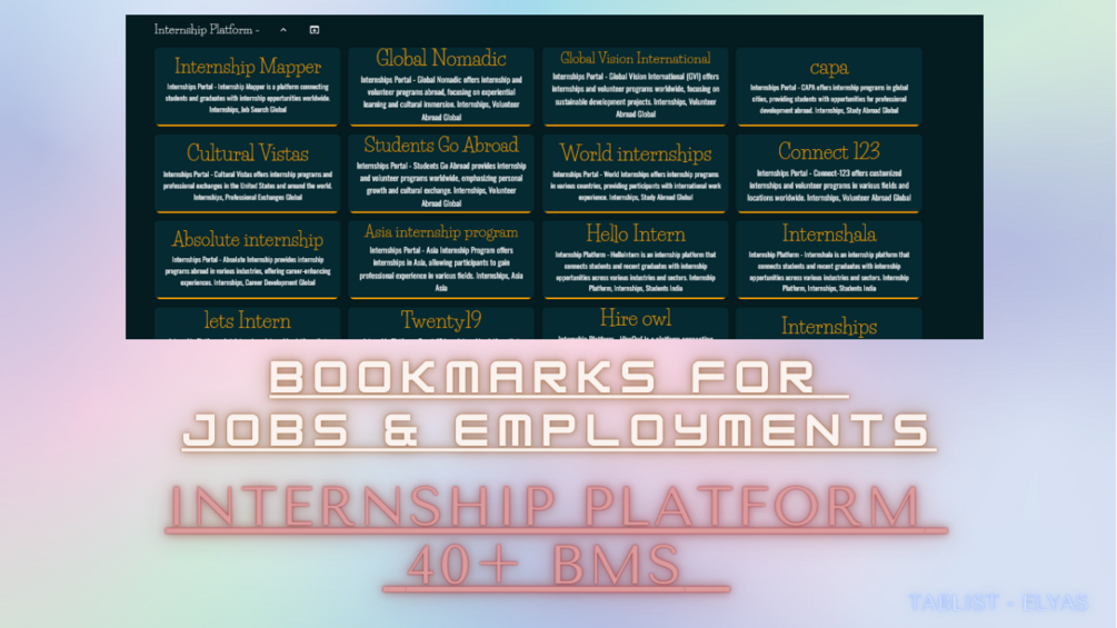 Internship Platform - 40+ BMs