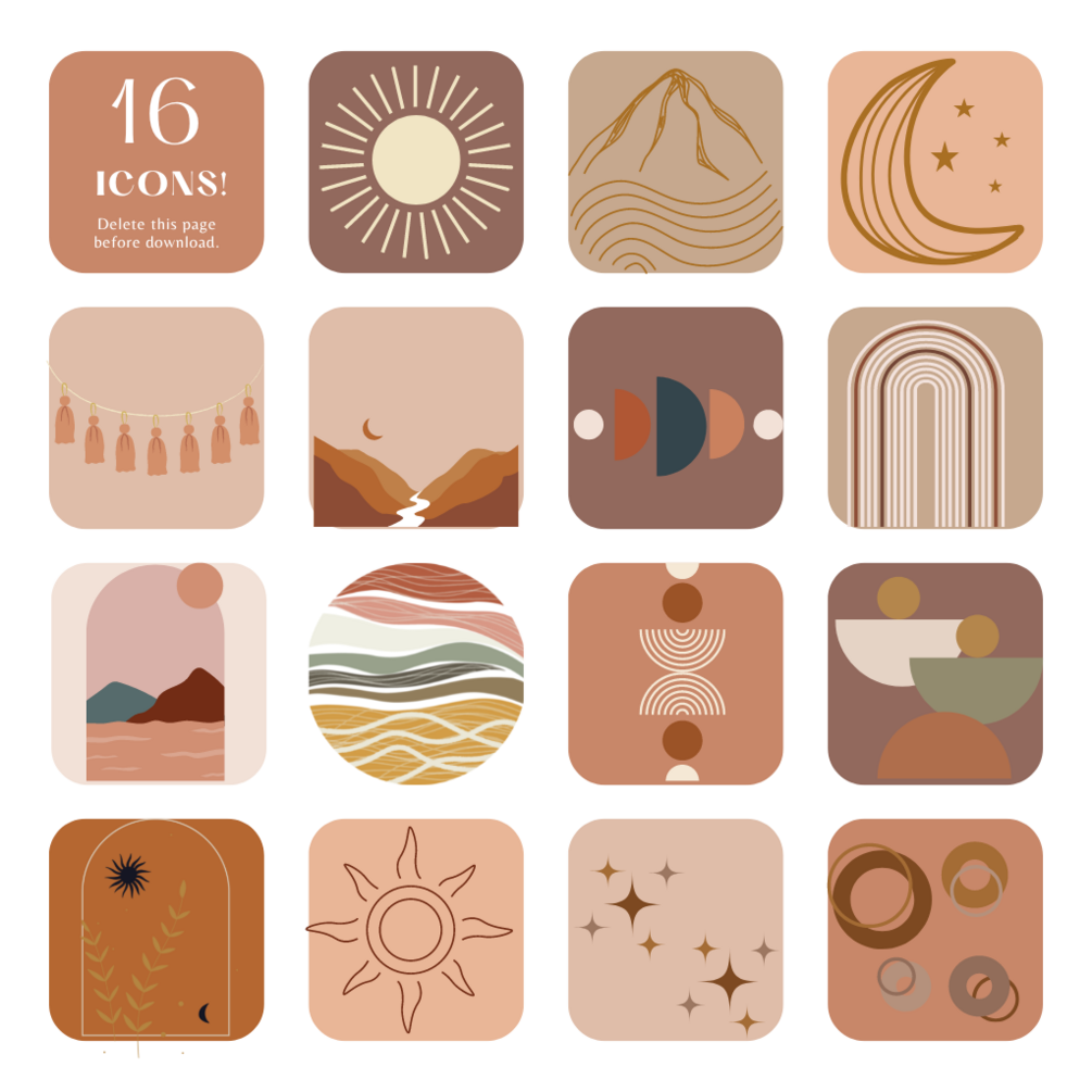 Boho IOS Icons