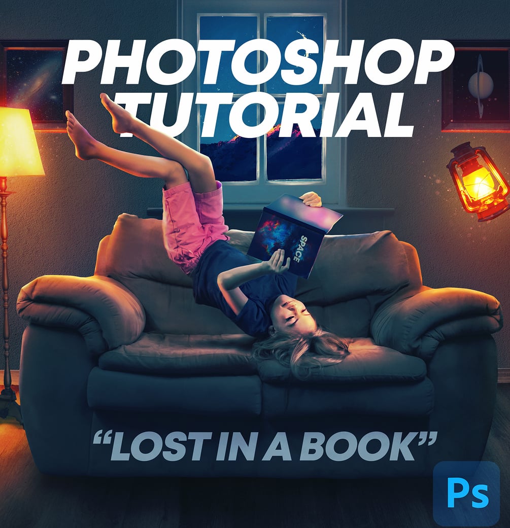 Photoshop Tutorial - Lost in a book