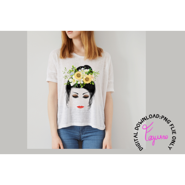 Messy Bunny with Floral Mini Set 2 Graphic