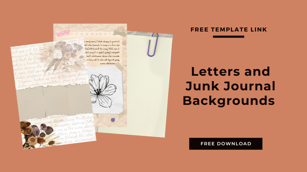 Letters and Postcards Backgrounds Junk Journal Download