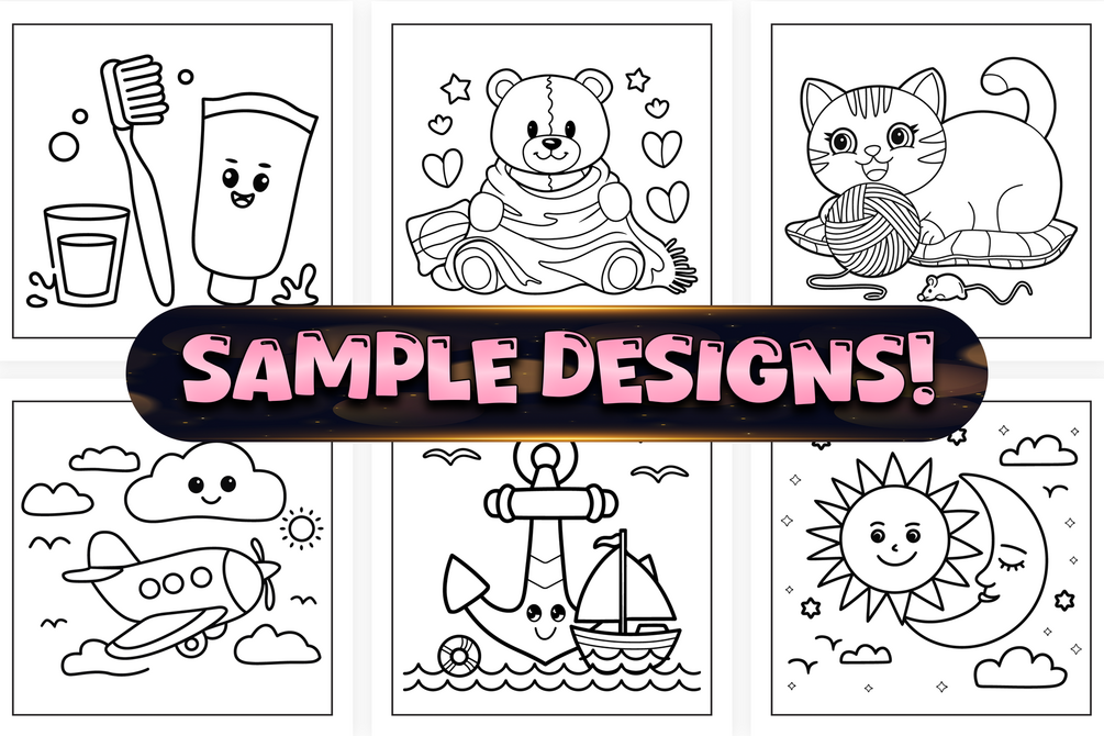 Bold and Easy Cute Pairs Coloring Pages