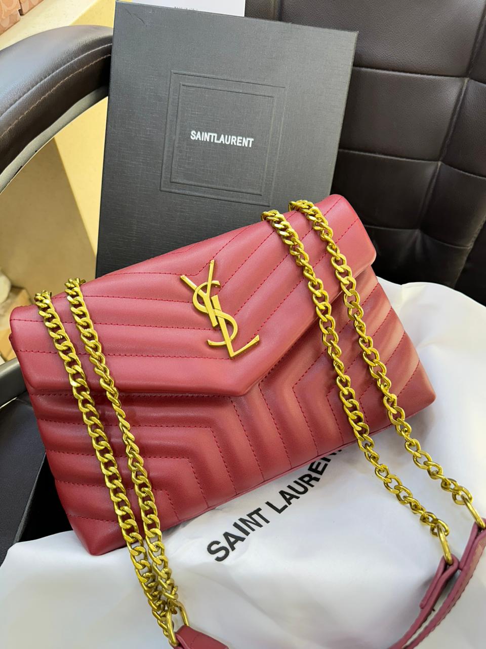 YVES SAINT LAURENT YSL FLAP SOFT LEATHER BAG