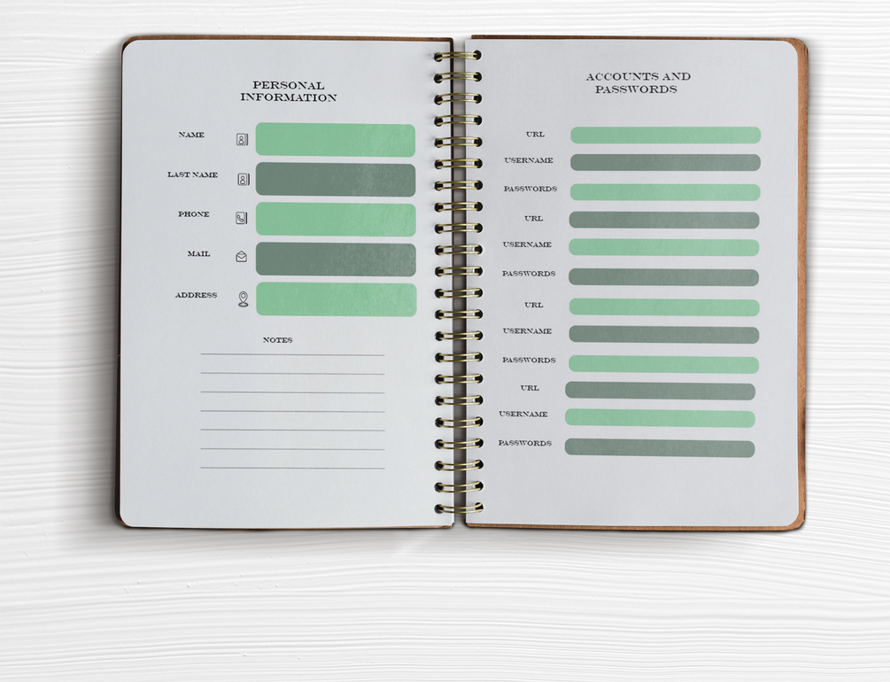 Green Daily Planner, Green Weekly Planner, Green Monthly Planner, Green ...