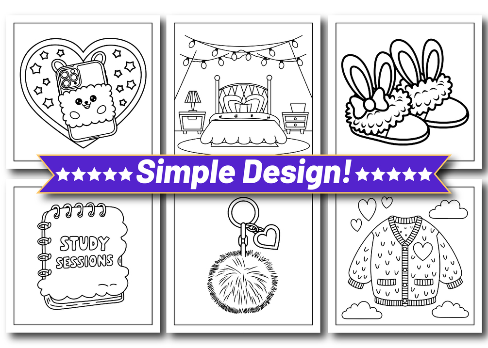 Comfy Days Bold & Easy Coloring Pages