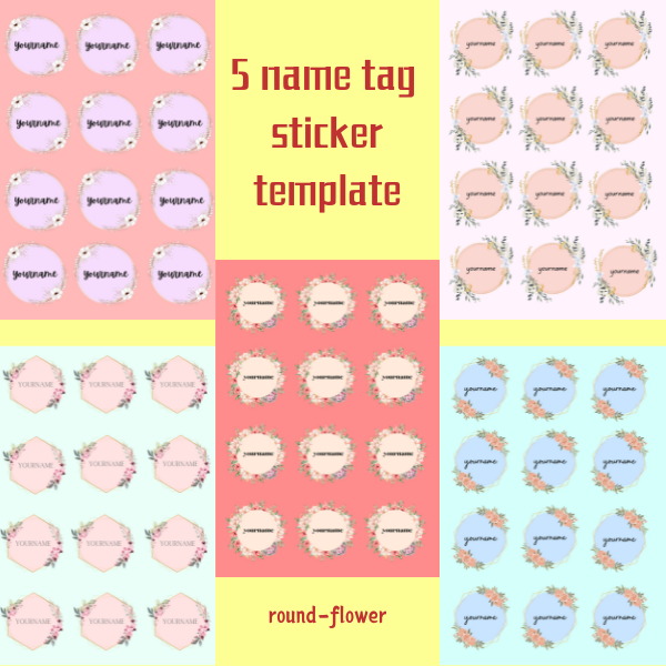 Name Tag Sticker Template