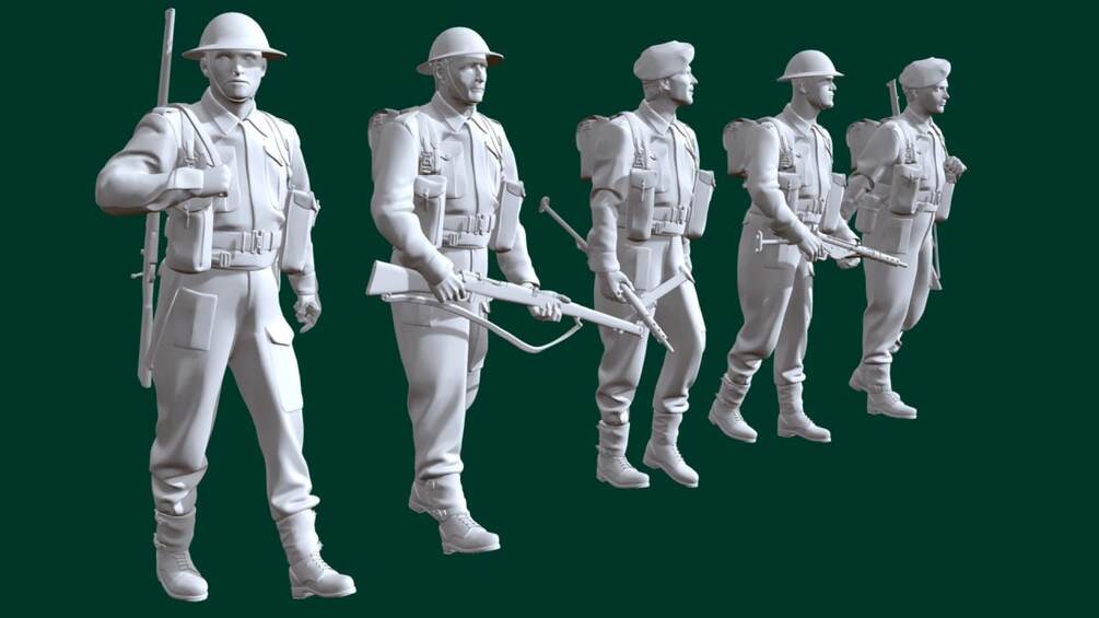 British-soldiers-ww2 5 stl files Save some