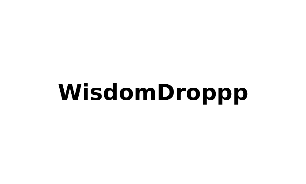 Drop of wisdom