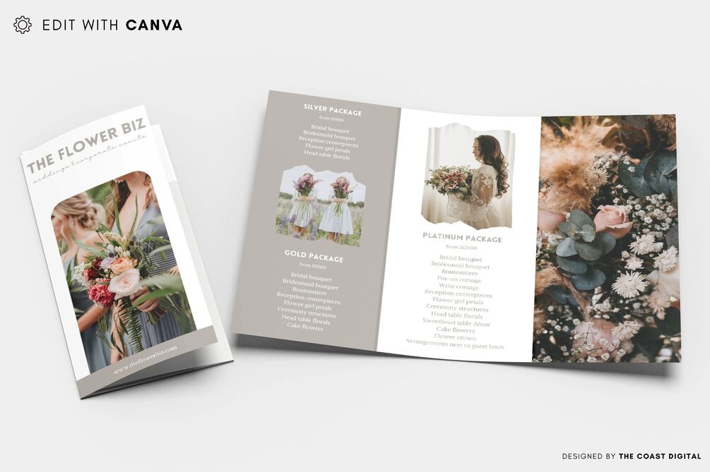 Boho-Chic Trifold Brochure - Editable Template - TCD102