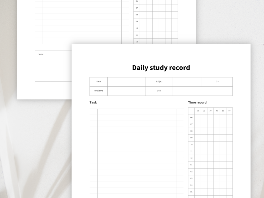 *FREE* Daily Study Record | سجل الدراسة اليومي